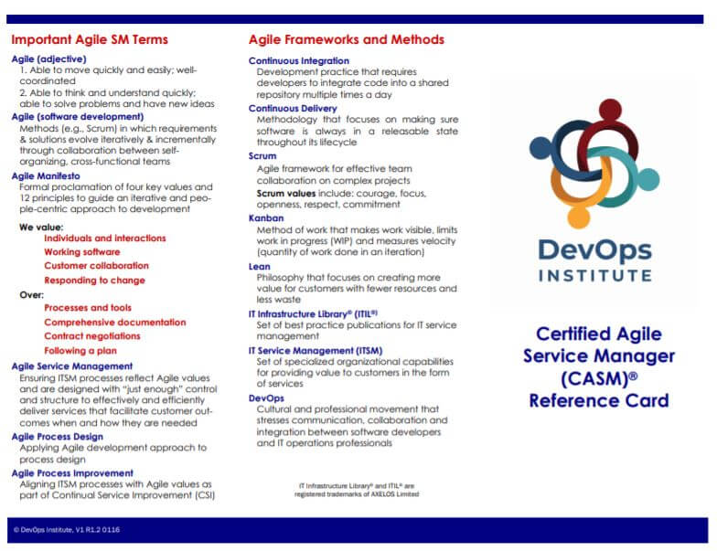 Certified Agile Service Manager (CASM)® — DevOps Institute